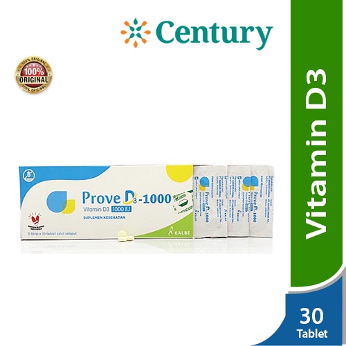 Jual Prove Vitamin D - D3 1000 IU 30 Tab / VIT D / SUPLEMEN / KESEHATAN ...