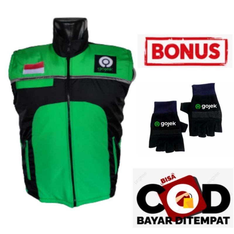 Jual Rompi Gojek Bahan Tebal Bonus Sarung Tangan Gojek | Shopee Indonesia