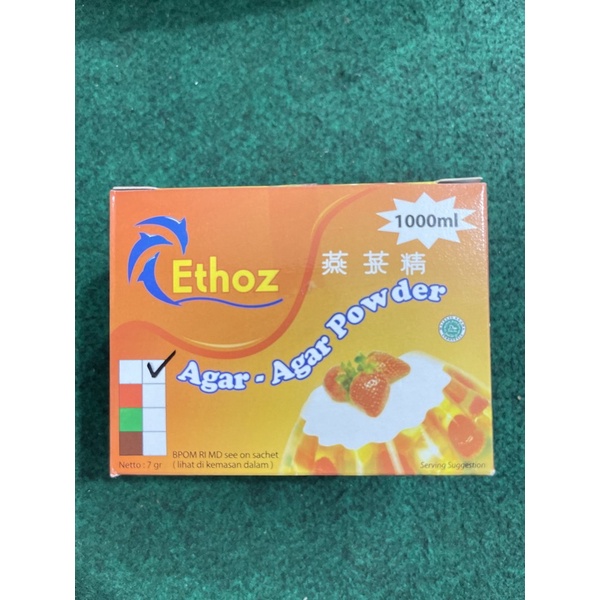 Jual Ethoz Agar-agar powder 7gr 1000ml / agar agar plain | Shopee Indonesia