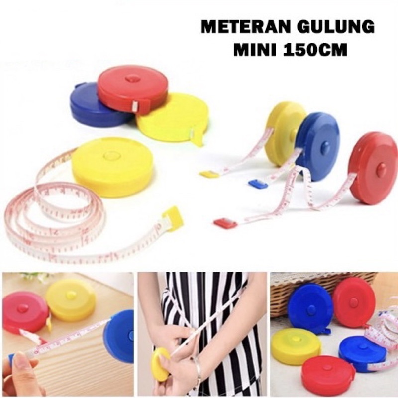 Jual METERAN GULUNG PUTAR 150CM MINI PENGUKUR LINGKAR PERUT DAN BARANG ...