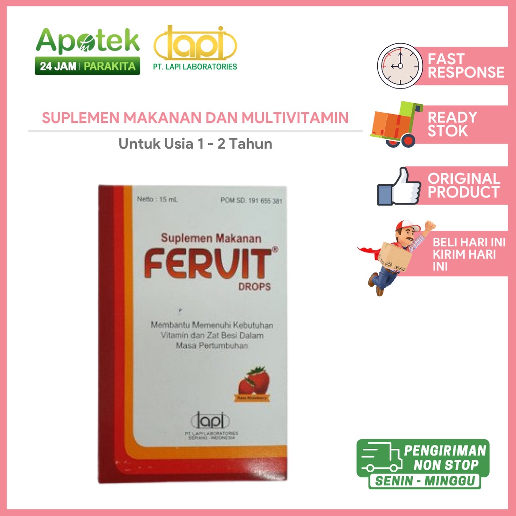 Jual Fervit Drops Multivitamin dan Miner Untuk Bayi 0-2 Tahun | Shopee ...