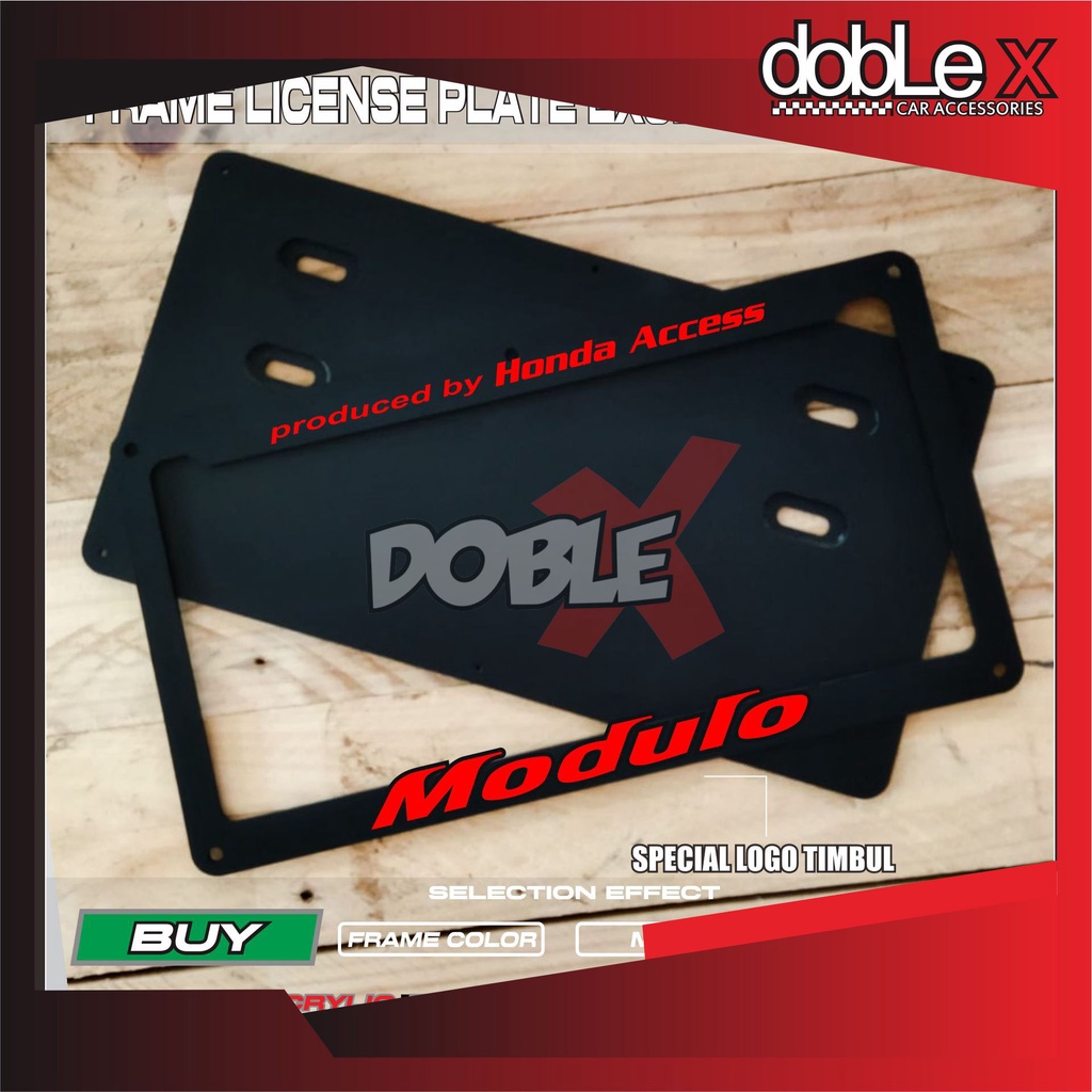 Jual FRAME LICENSE PLATE CUSTOME UNIVERSAL JDM 3D MODULO | Shopee Indonesia