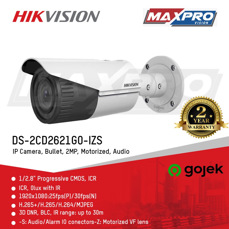 Jual DS-2CD2621G0-IZS - HIKVISION IP CAMERA 2 MP VARIFOCAL BULLET | Shopee Indonesia