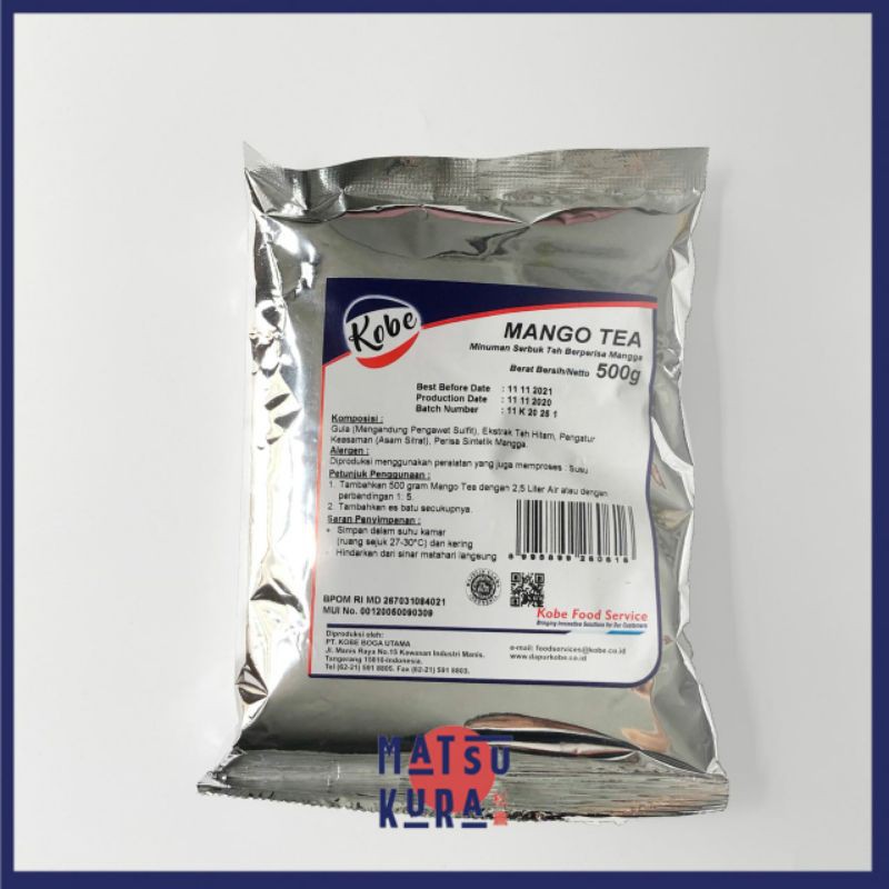 Jual MANGO TEA KOBE / BUBUK MANGO TEA / POWDER DRINK 500 GRAM | Shopee ...