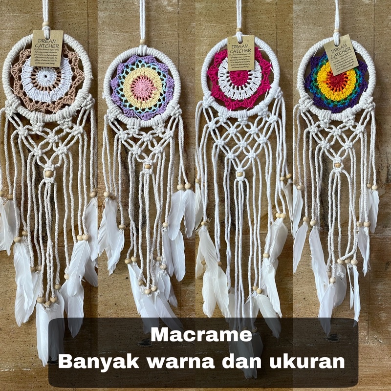 Jual 17cm dan 21cm dream catcher macrame | Shopee Indonesia