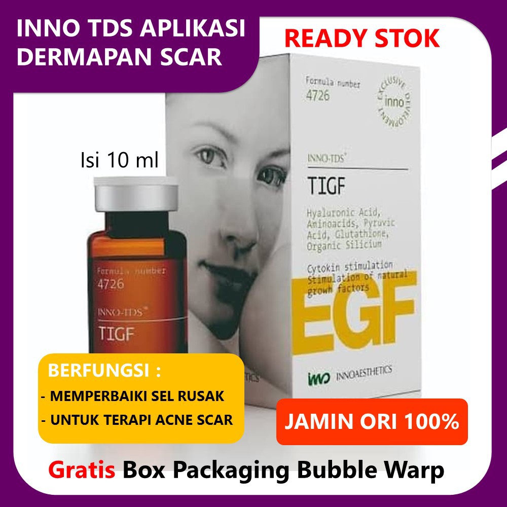 Jual Inno TDS TIGF Serum Stimulus Growth Factor 10mL Aplikasi Dermapen ...