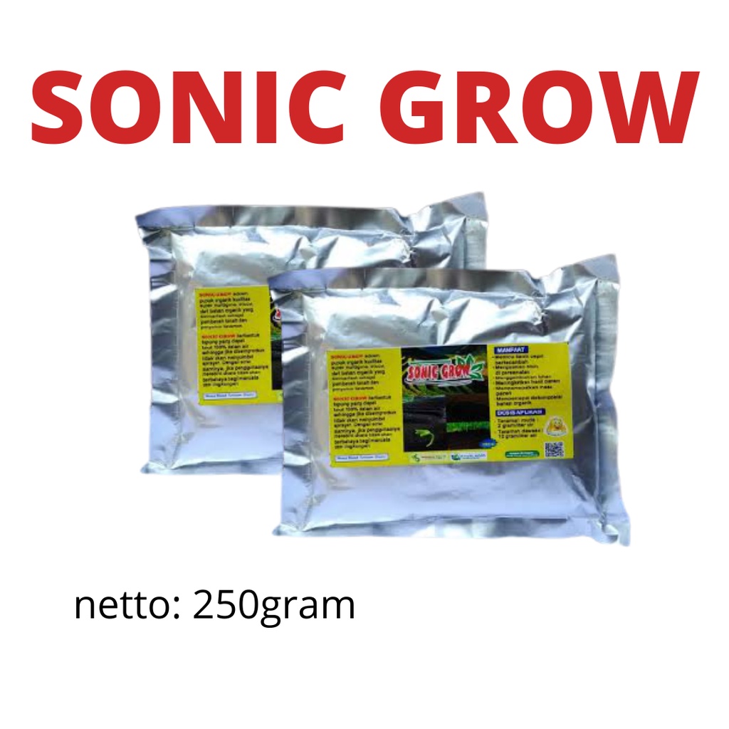 Jual Booster SONIC GROW pelebat buah dan sayur, SONIC GROW 250gr untuk ...