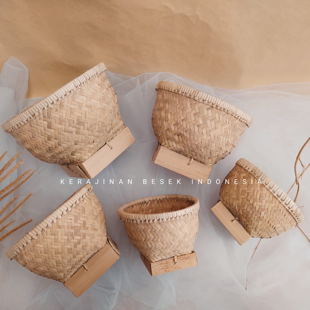 Jual CETHING KULIT BAMBU// Tempat nasi// Cething bambu// Kerajinan ...