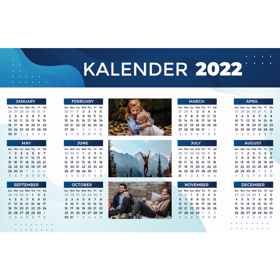 Jual Cetak Kalender 1 Lembar Foto bisa Custom sesuai keinginan / suka ...