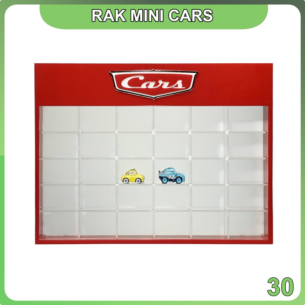 Jual Rak CARS 3 Mini Racers Mattel isi 30 Bahan Acrylic/Akrilik Skala 1 ...
