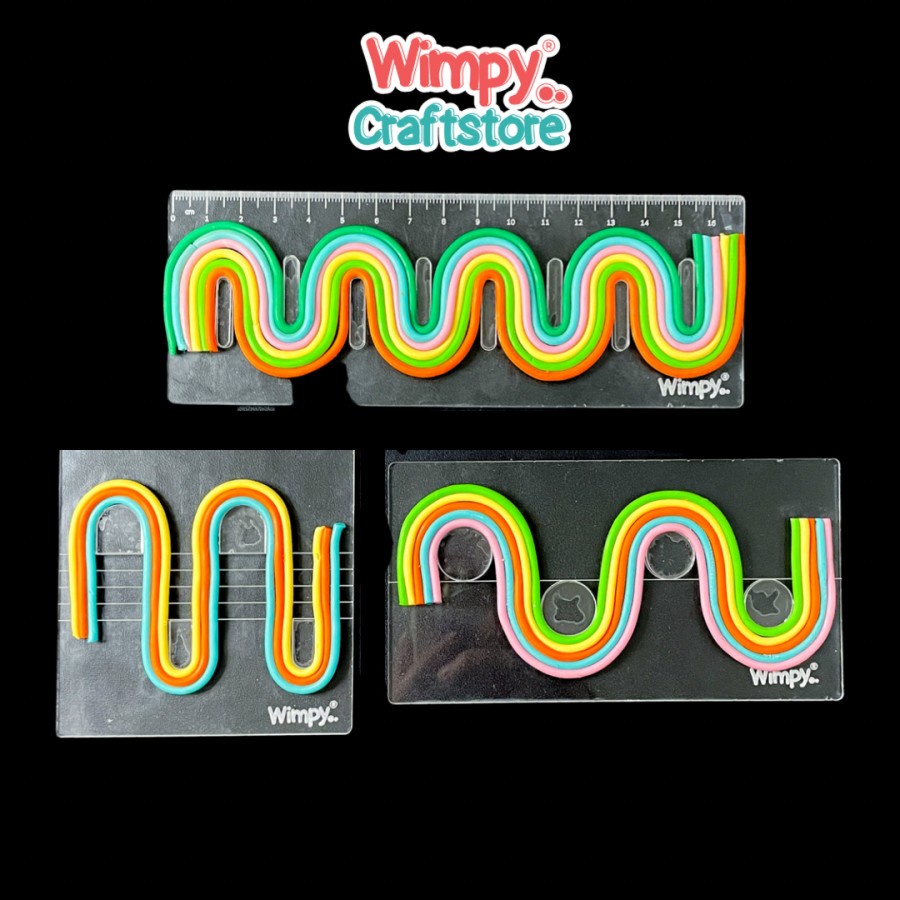 Jual Wimpy Rainbow Guide Alat Clay Tools Cetakan Clay Pelangi Alat Ukur ...