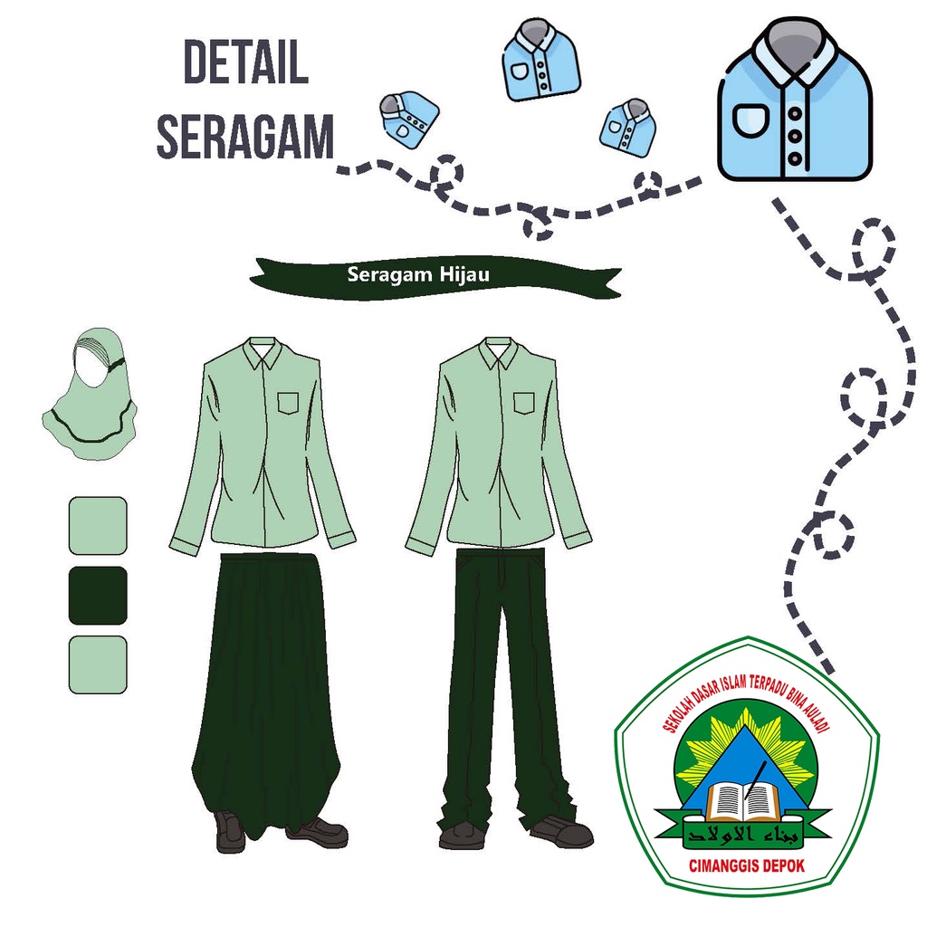 Jual Seragam Hijau - SDIT Bina Auladi | Shopee Indonesia