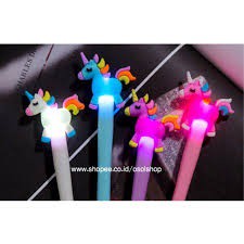 Jual Pulpen Kuda Pony LED - Pena Unicorn LED - Gel Pen Kuda Pony LED ...