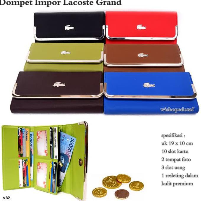 Jual Dompet Wanita Murah Lacoste Female Kw T19 Original | Shopee Indonesia