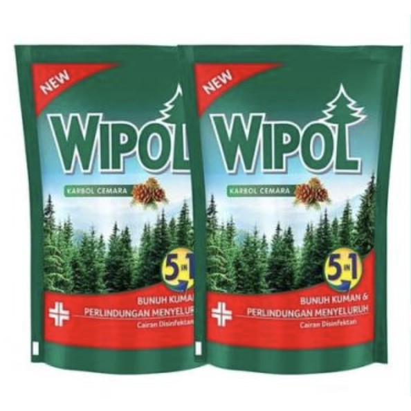 Jual PEMBERSIH LANTAI WIPOL Pine BOTOL 750ml / Refill 780ml | Shopee ...