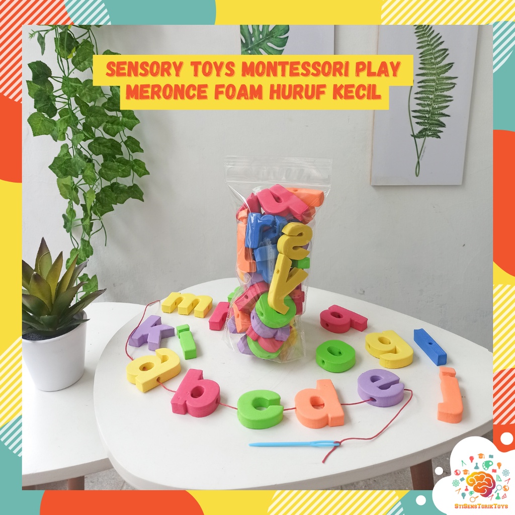 Jual Meronce Anak Mainan Edukasi Foam Huruf Kecil Montessori Play ...