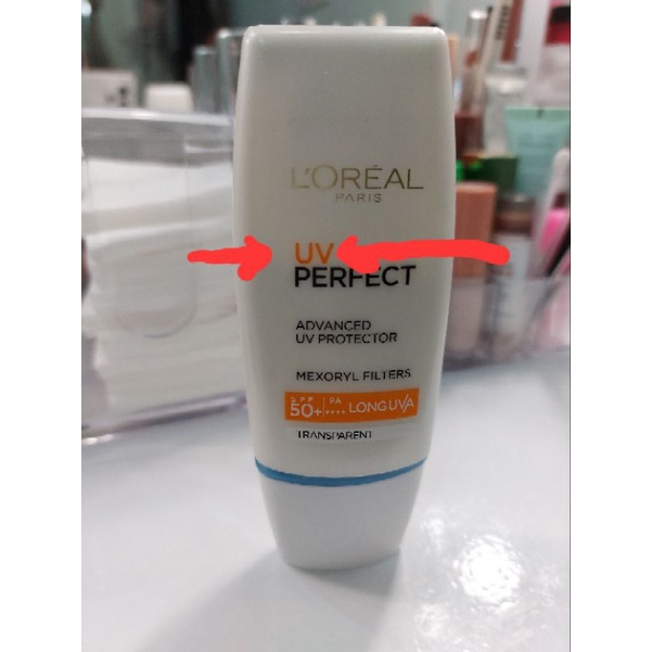Jual loreal uv perfect advanced uv protector 50 spf transparent ...