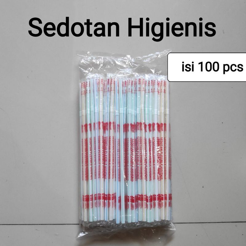 Jual Sedotan Bengkok Sedotan Higienis Fleksibel isi 100 pcs | Shopee ...