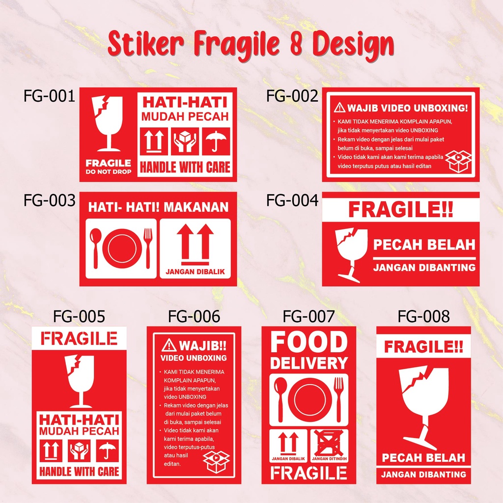 Jual Stiker Fragile Stiker Barang Pecah Belah | Shopee Indonesia
