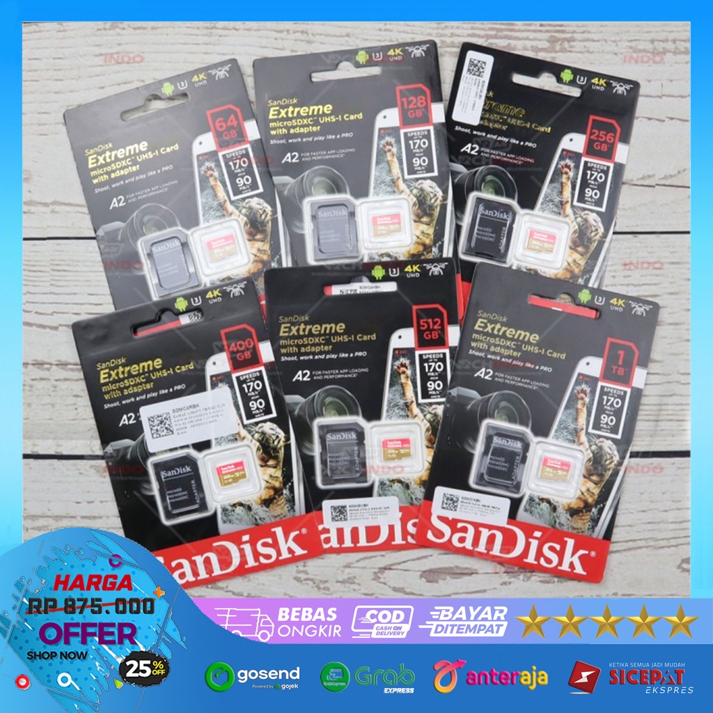 Jual Sandisk Extreme GOLD A2 ORIGINAL Memory Card MicroSD 32GB - 1TB ...