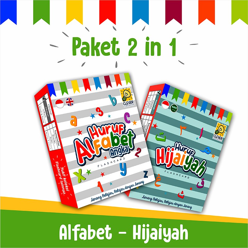 Jual CLEVER - Flashcard Bundle 2 Judul (Alfabet dan Hijaiyah) | Shopee ...