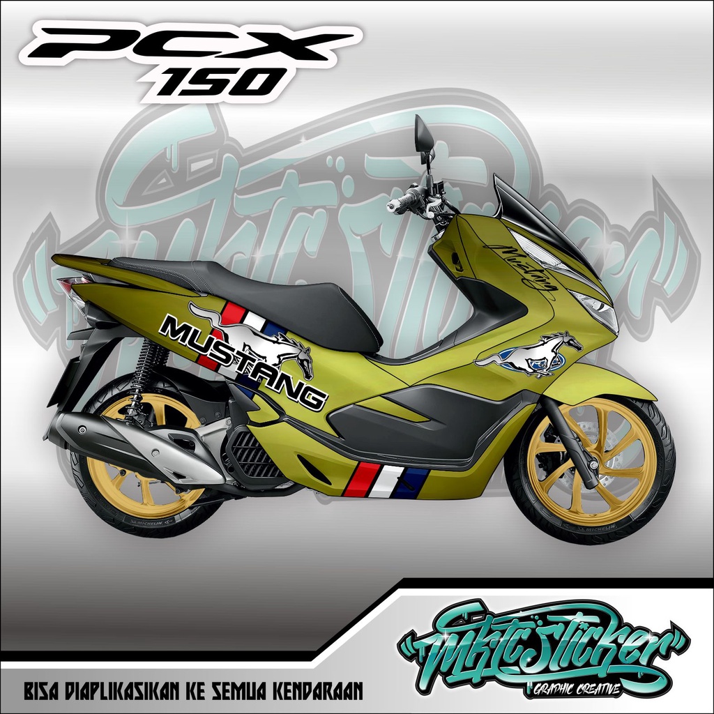 Jual STICKER PCX 150 FULL BODY MOTIF MUSTANG | Shopee Indonesia