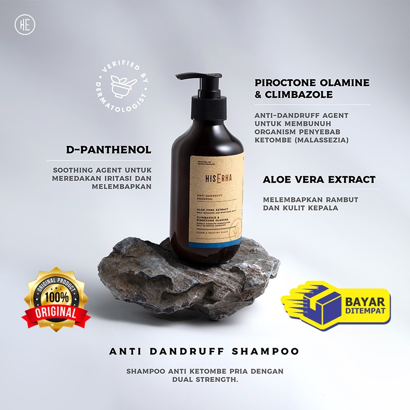 Jual BARU shampo penghilang ketombe gatal hiserha anti dandruff 270ml Original sampo pria anti ...