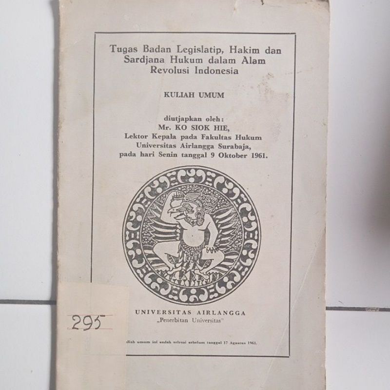 Jual Tugas Badan Legislatif, Hakim dan Sardjana Hukum dalam Alam ...