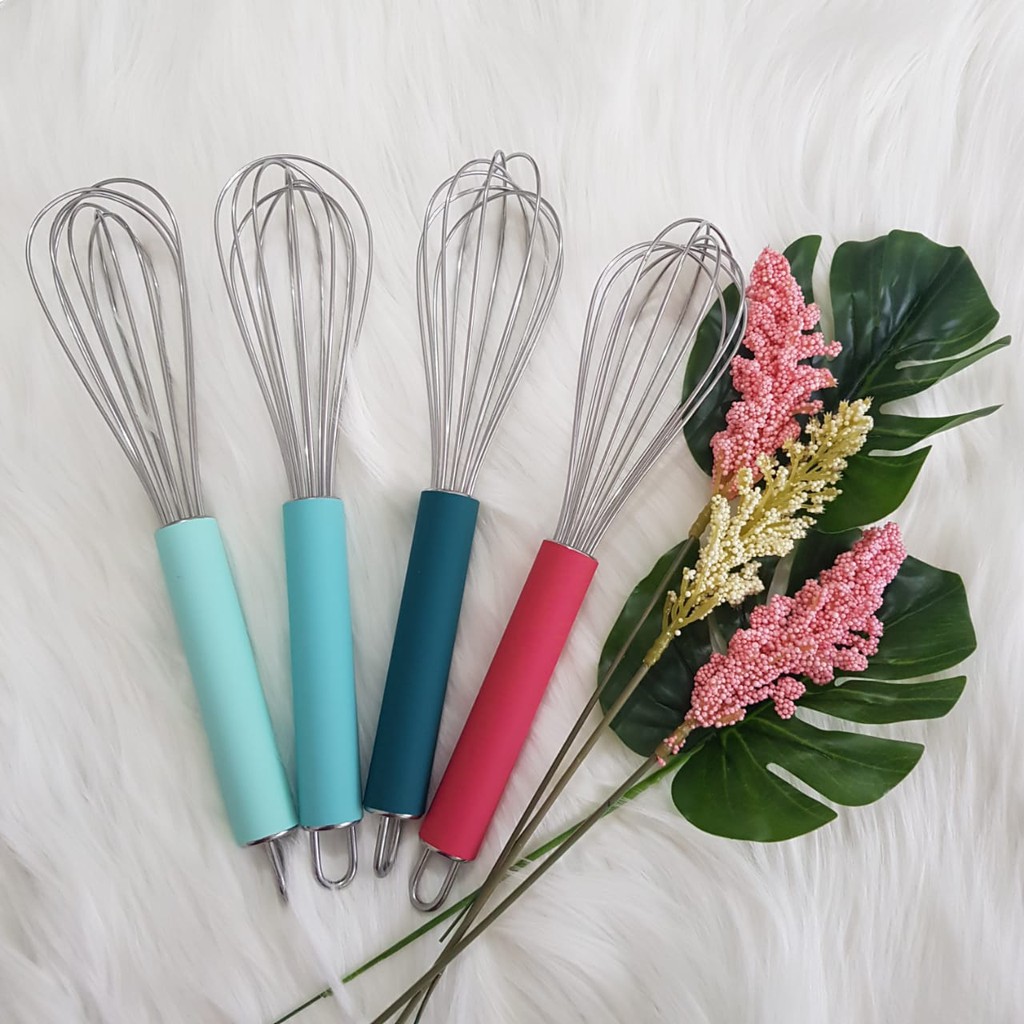 Jual Whisk stainless 22 cm / 30 cm warna kocokan telur manual adonan ...