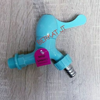 Jual KRAN TAMAN PLASTIK 1/2 /KRAN TAMAN PVC/ KRAN TAMAN SANHO ENGKOL ...