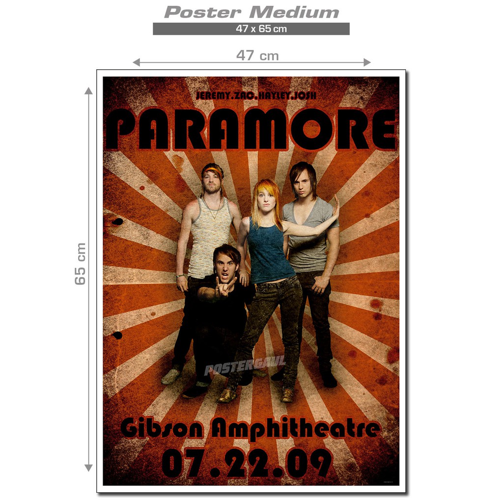 Jual Poster Medium REPRODUKSI POSTER KONSER: PARAMORE #FJP41 - ukuran ...