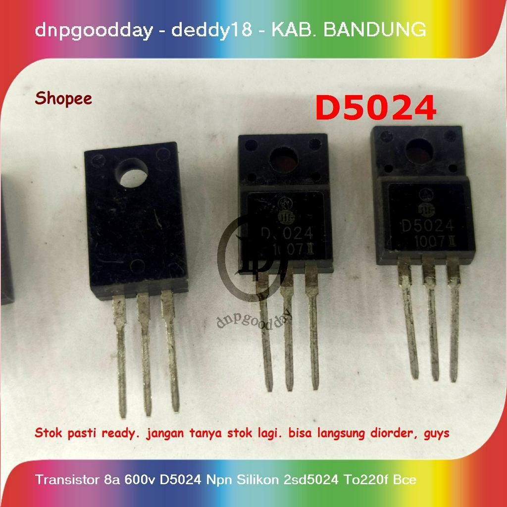 Jual Transistor 8a 600v D5024 Npn Silikon 2sd5024 To220f Bce | Shopee ...