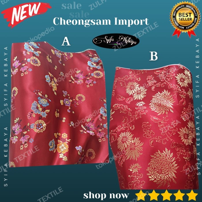 Jual wanita-sam-cheong- bahan kain cheongsam. kain chongsam congsam ...