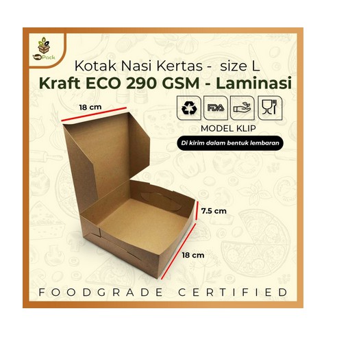 Jual Kotak Nasi Kertas Box Makanan Catering Eco Paper Laminasi ...