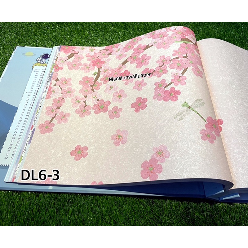 Jual Wallpaper Dinding Bunga Sakura Chic Pink Ungu Kuning Biru | Shopee ...