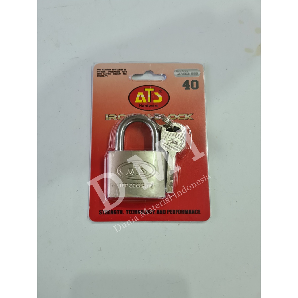 Jual Gembok Nekel ATS 40mm Leher Pendek | Gembok Pager | Kunci Pintu ...