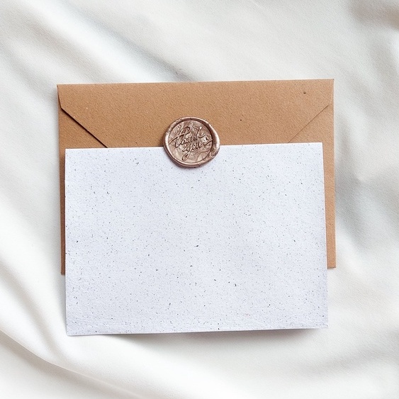 Jual Kartu Ucapan Vintage Handmade Paper & Seal Wax | Kartu Ucapan Idul ...