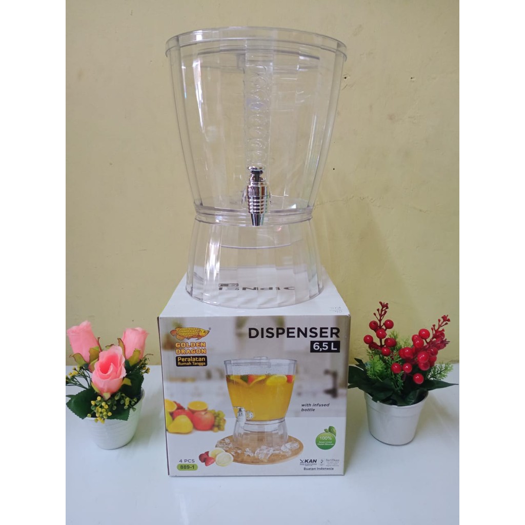 Jual Dispenser Air Akrilik / Galon Infused Water Putih Bening Kapasitas ...
