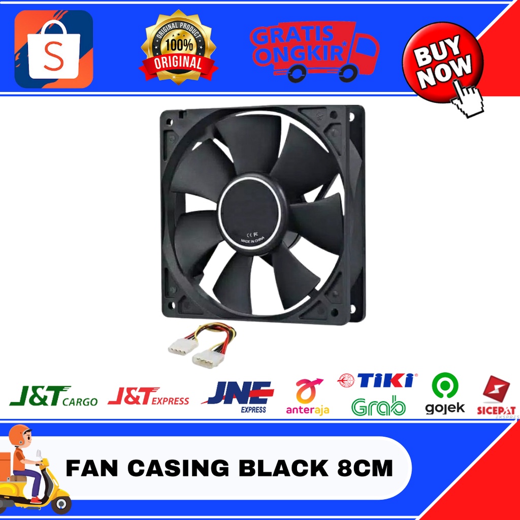 Jual FAN CASING PC BLACK 8 CM | Shopee Indonesia