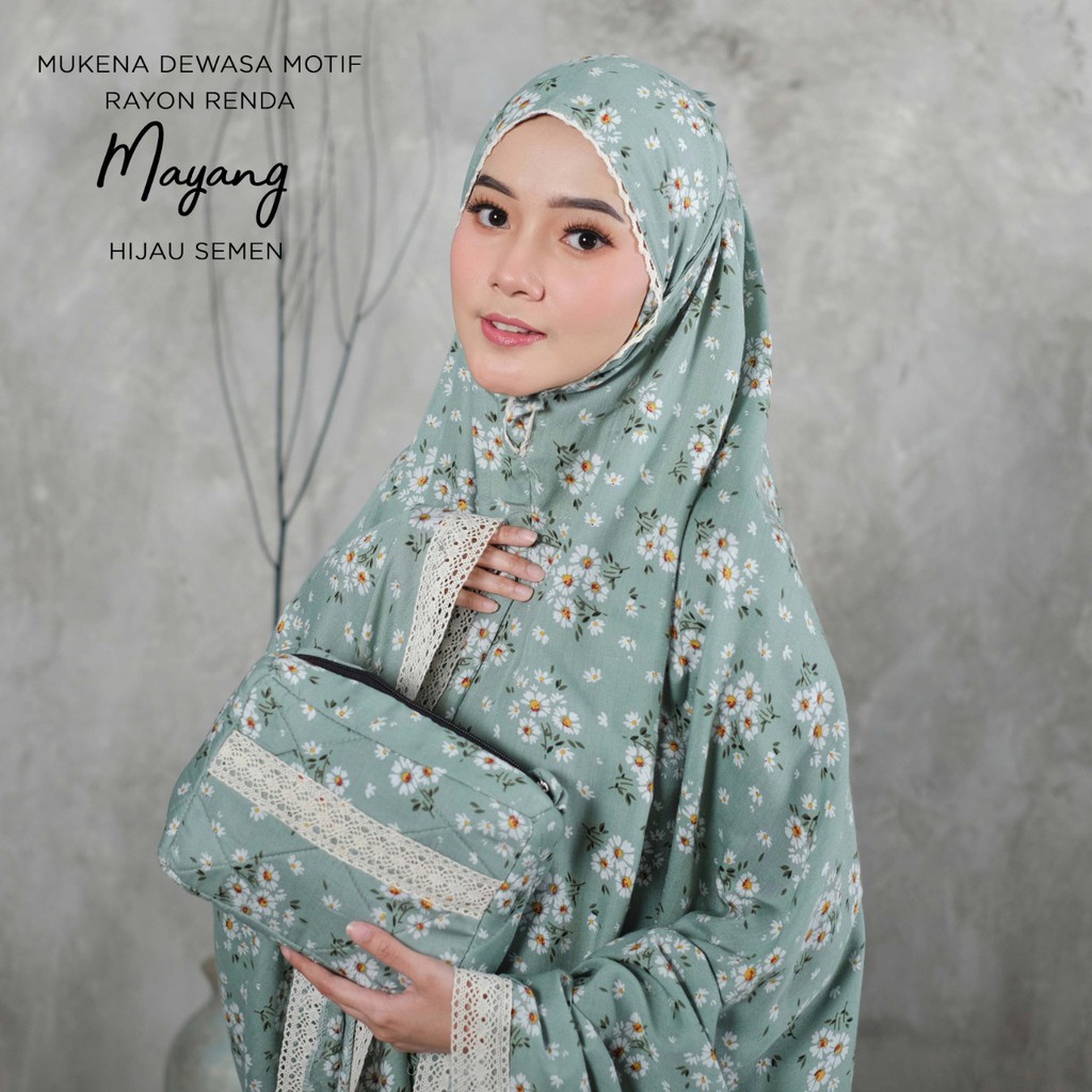 Jual SALE CUCI GUDANG MUKENA RAYON RENDA DEWASA SARAH SABINNA MAYANG ...