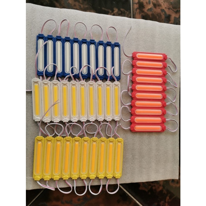 Jual (100 PCS) Lampu LED Modul COB 8620 24v Module 24 Volt 9 Mata WARNA ...