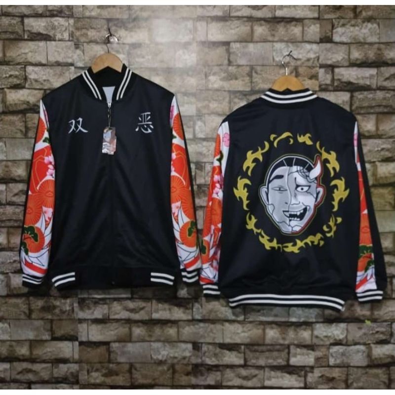 Jual Jaket Sukajan angry smiley / Jaket Sukajan smiley angry tokyo ...