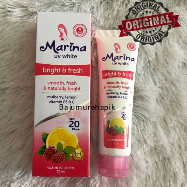 Jual Marina Face Moisturizer UV white spf 20/pelembab wajah marina ...