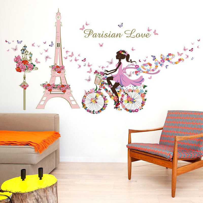 Jual Reliza Wall Sticker Kota Monumen City Paris London Eiffel Dubai ...