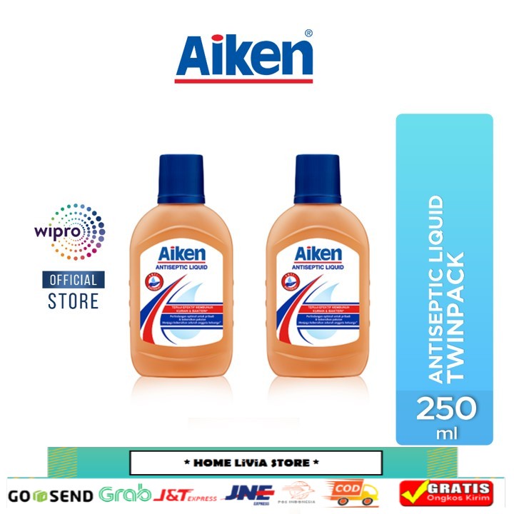 Jual Aiken Antiseptic Liquid Twin Pack 250 ml | Shopee Indonesia
