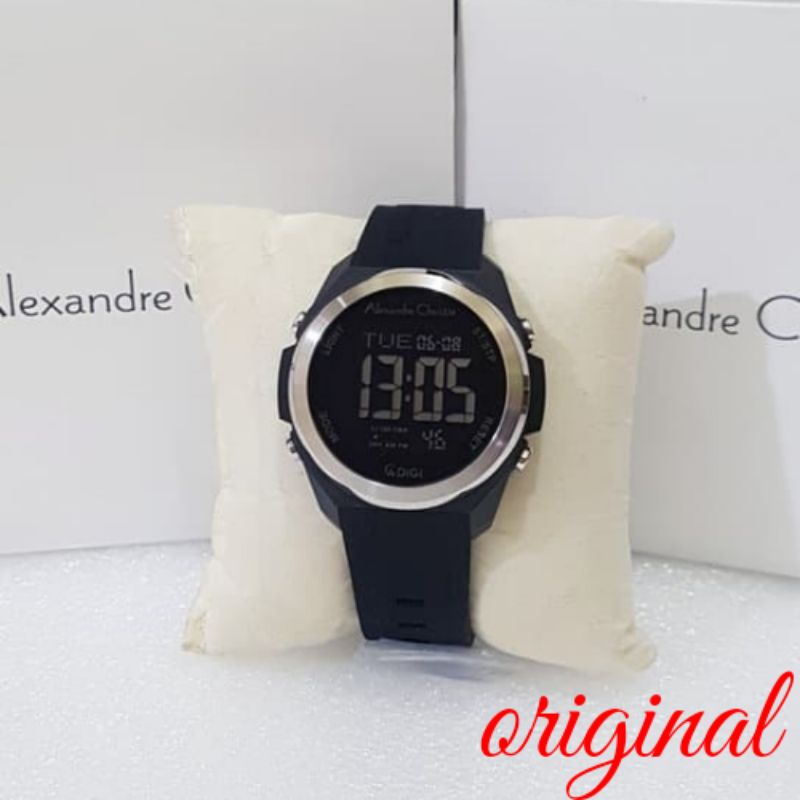 Jual Jam Tangan Pria Alexandre Christie Ac 9342 Hitam Ring Silver ...