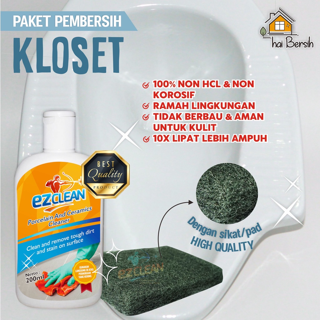 Jual EZCLEAN PAKET PEMBERSIH KERAK TOILET, KLOSET, WC, WASTAFEL ...