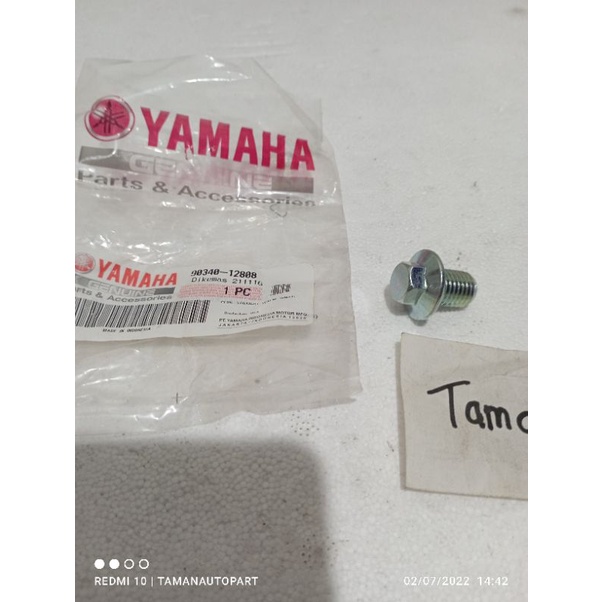Jual BAUT TAP OLI BAWAH YAMAHA ORI 90340-12808 | Shopee Indonesia