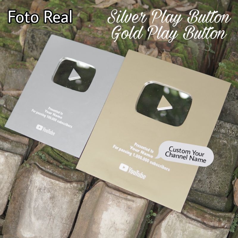 Jual Silver Play Button Custom Nama Murah | Shopee Indonesia