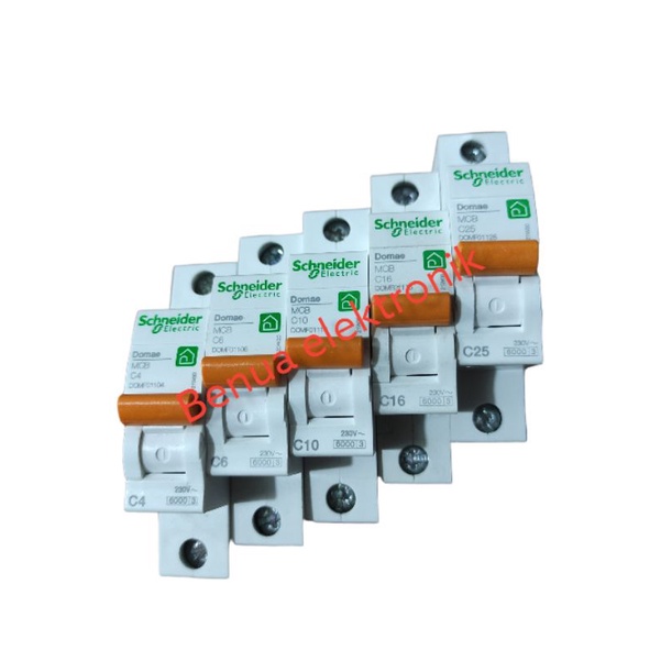 Jual Promo MCB SCHNEIDER 1 PHASE 2A 4A 6A 10A 16A 20A 25A 32A 40A 50A Sneider DOMAE Merlin Gerin ...